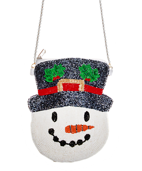 Snowman Seed Bead Beaded Crossbody Purse – Pinup Parlor Boutique